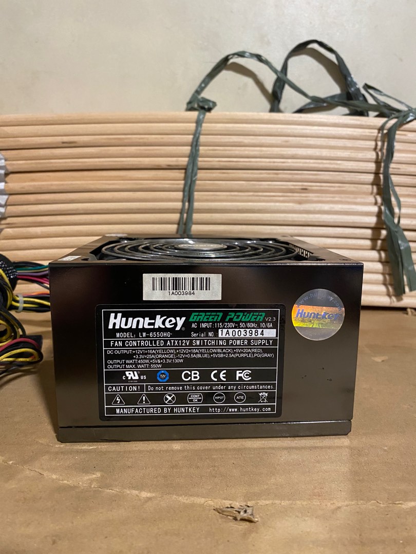 Huntkey 550w PSU Power Supply Unit, Computers & Tech, Parts & Accessories, Computer Parts on ...