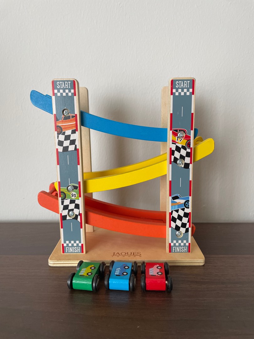 Jaques of London Wooden Racing Car Park / Car Ramp, Hobbies & Toys ...