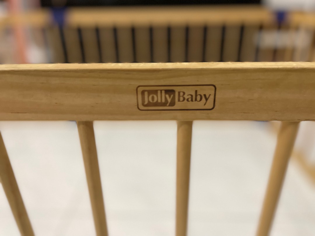 Jolly Baby wooden playpen 6 panels with door, Babies & Kids, Baby ...