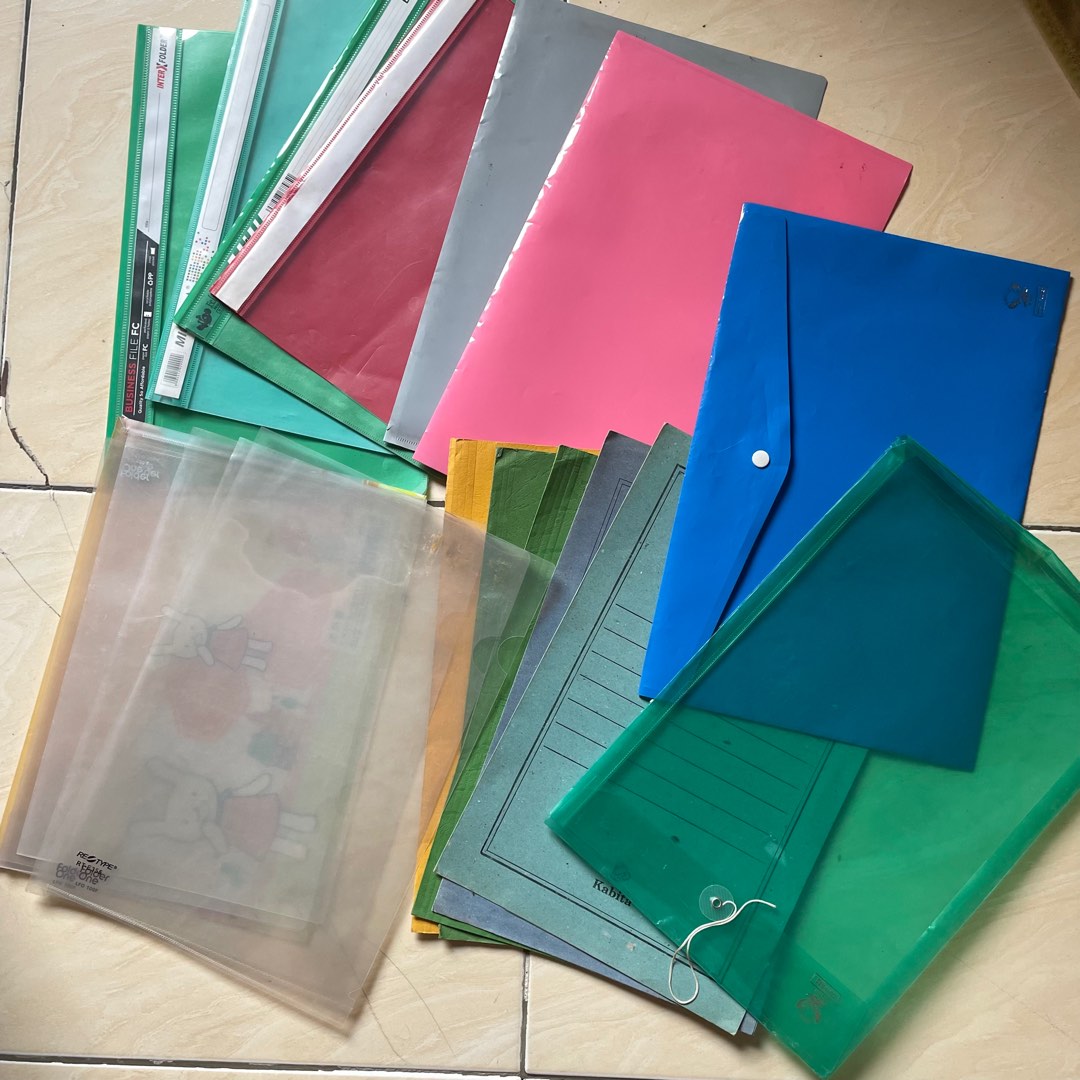 kumpulan map warna warni plastik map, Buku & Alat Tulis, Alat Tulis di ...