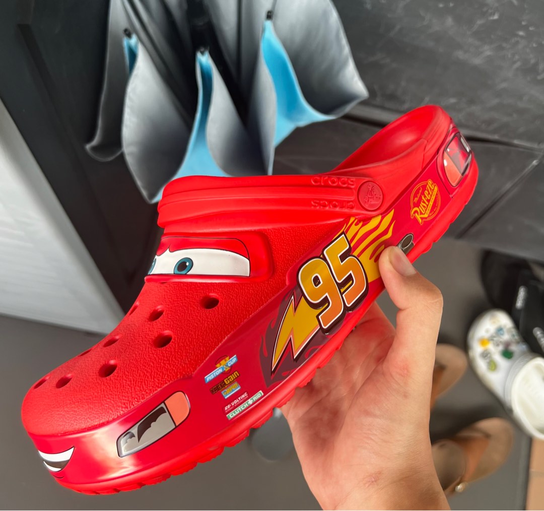 Lightning mcqueen crocs, Men's Fashion, Footwear, Sneakers on Carousell