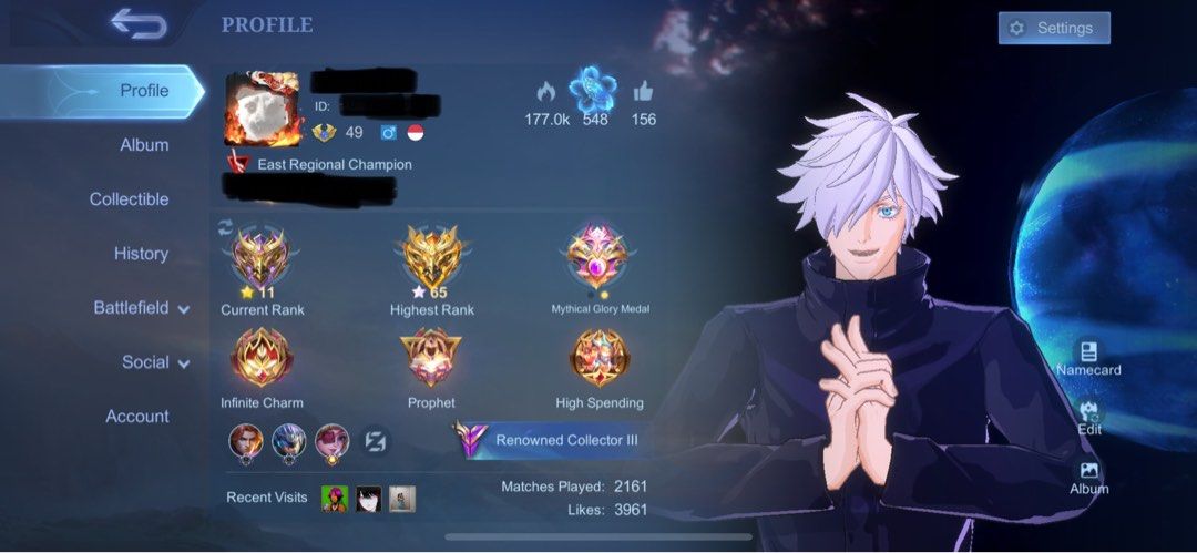 Mobile Legends Gojo xavier, K gusion, aspirant ruby, terry bogard ...