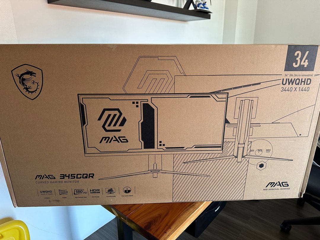 MSI MAG345CQR 34" Ultrawide monitor, Computers & Tech, Parts ...