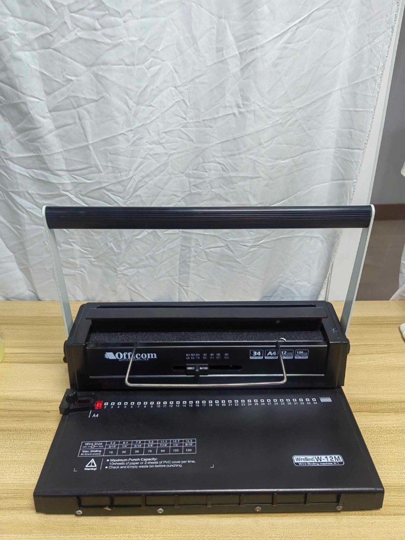 OFFICOM Wire Binding Machine W12M binder ring A4 Heavy Duty Double Loop ...
