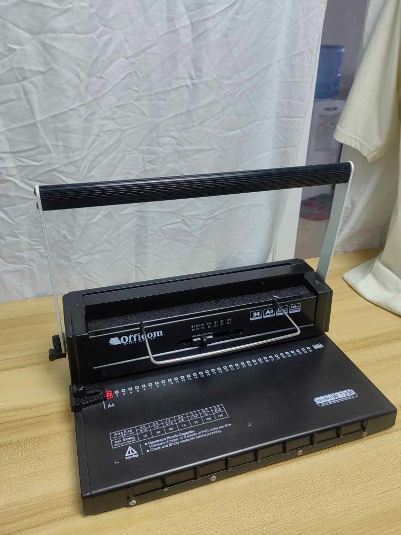 OFFICOM Wire Binding Machine W12M binder ring A4 Heavy Duty Double Loop ...