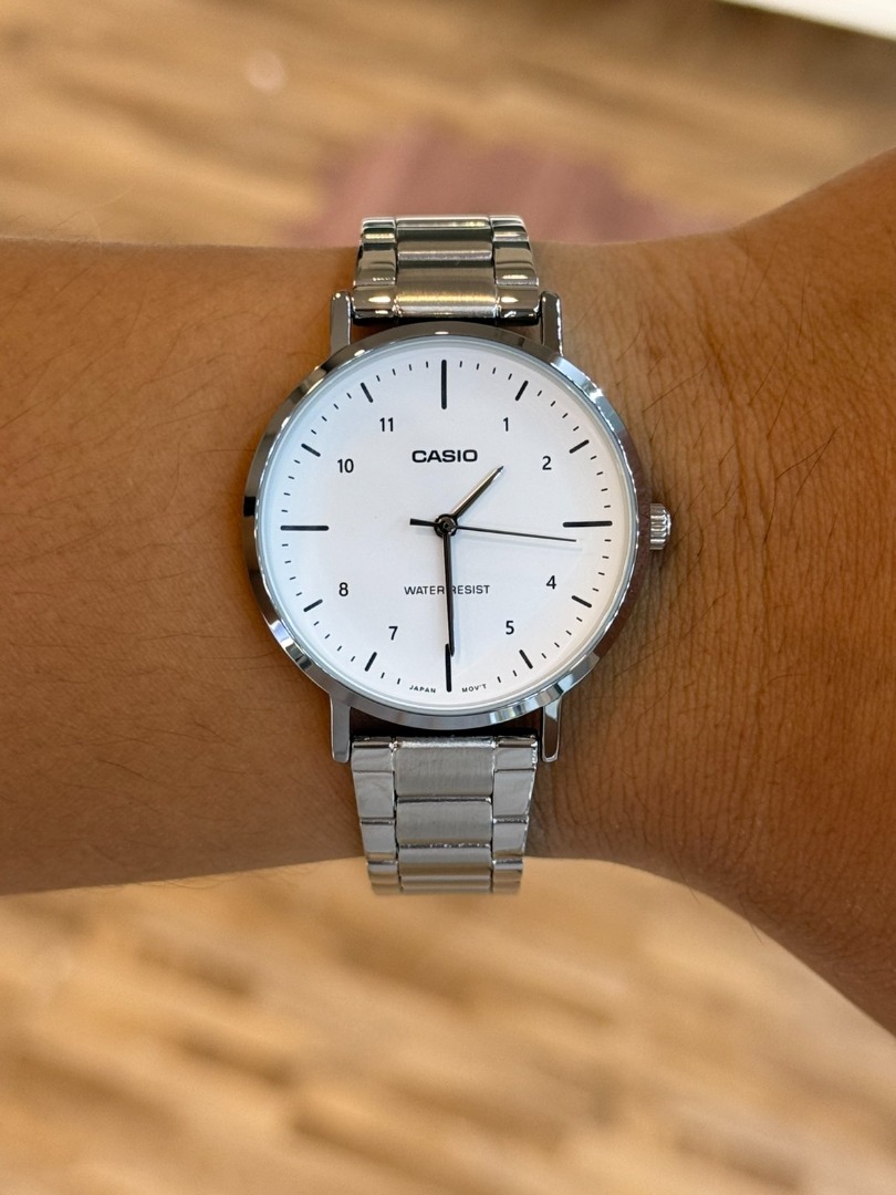 ORIGINAL CASIO Analog White Dial Stainless Steel Ladies Watch LTP-VT03D-7B, Luxury, Watches on ...