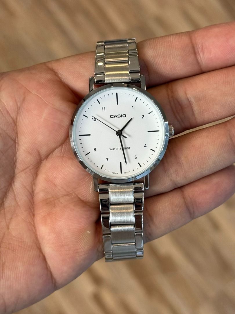 ORIGINAL CASIO Analog White Dial Stainless Steel Ladies Watch LTP-VT03D-7B, Luxury, Watches on ...