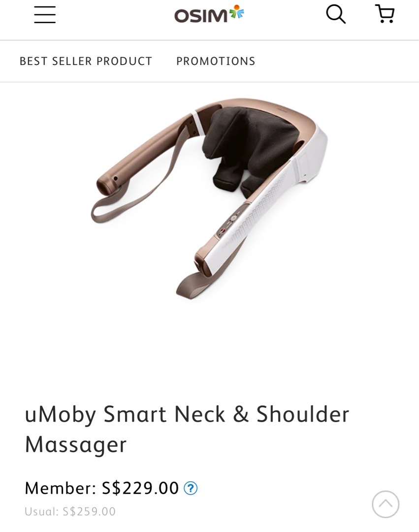 OSIM uMoby Smart Neck and Shoulder Massager, Health & Nutrition ...