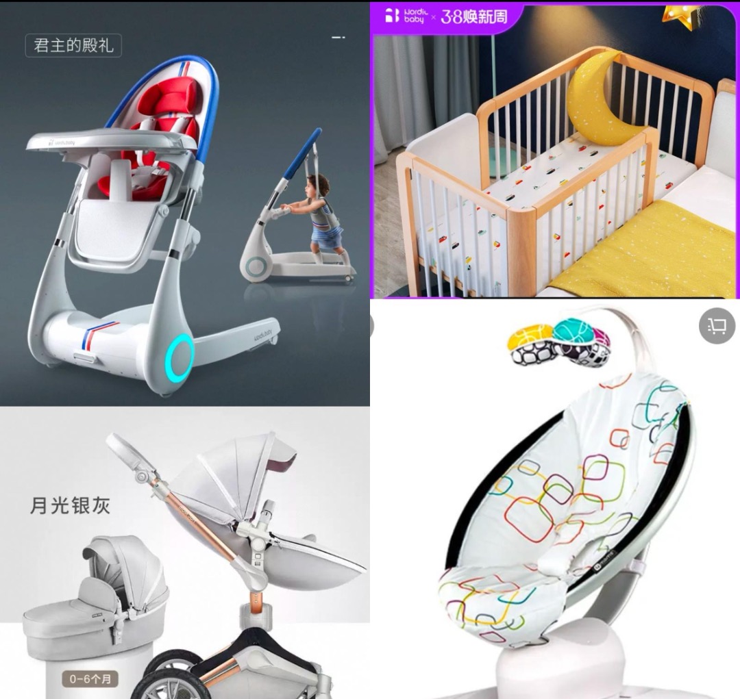 Package deal - Crib, Stroller, Feeding Chair, Baby Rocker, Babies ...