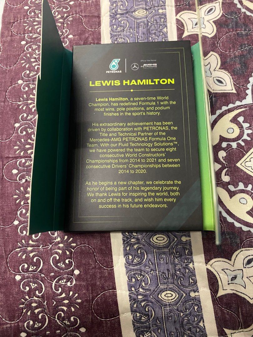 Petronas farewell limited edition Lewis Hamilton lapel pin with ...