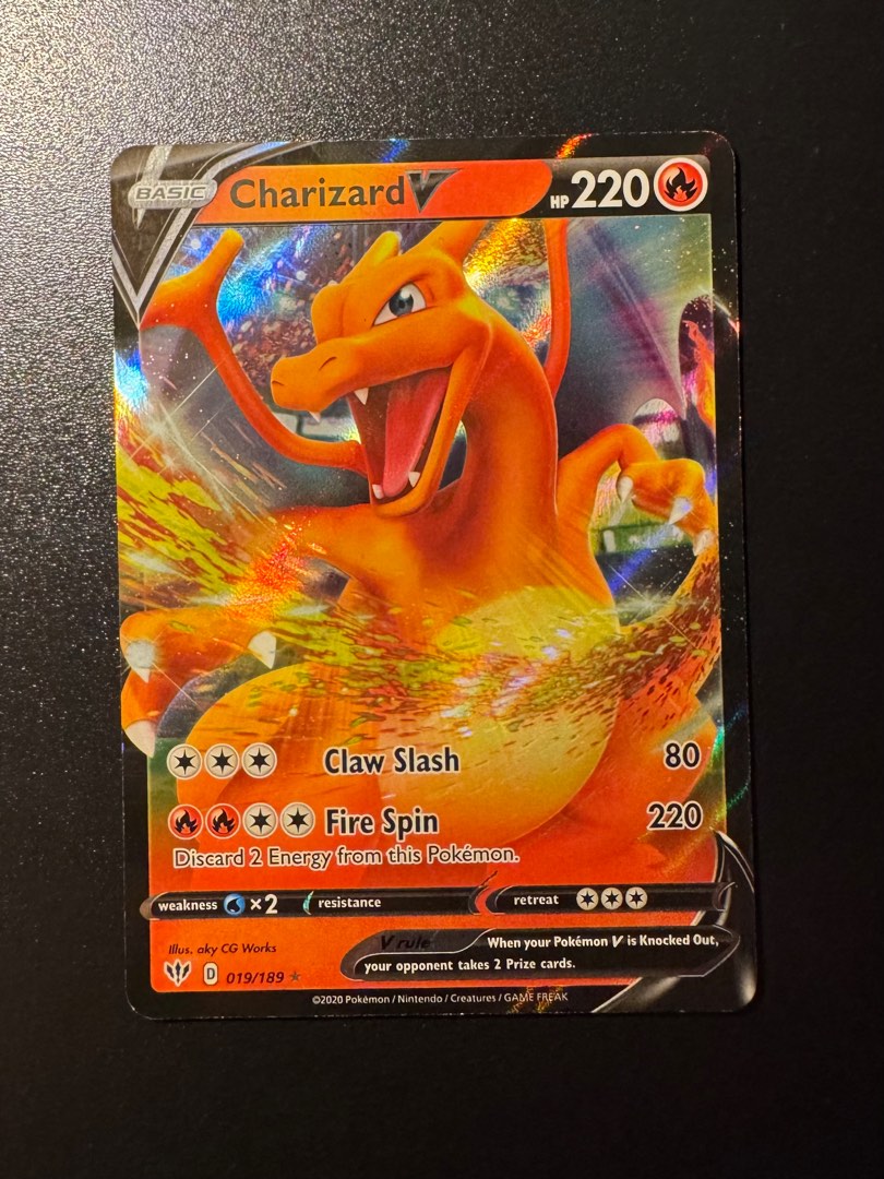 Pokemon cards: Charizard V 19/189, Hobbies & Toys, Toys & Games on ...