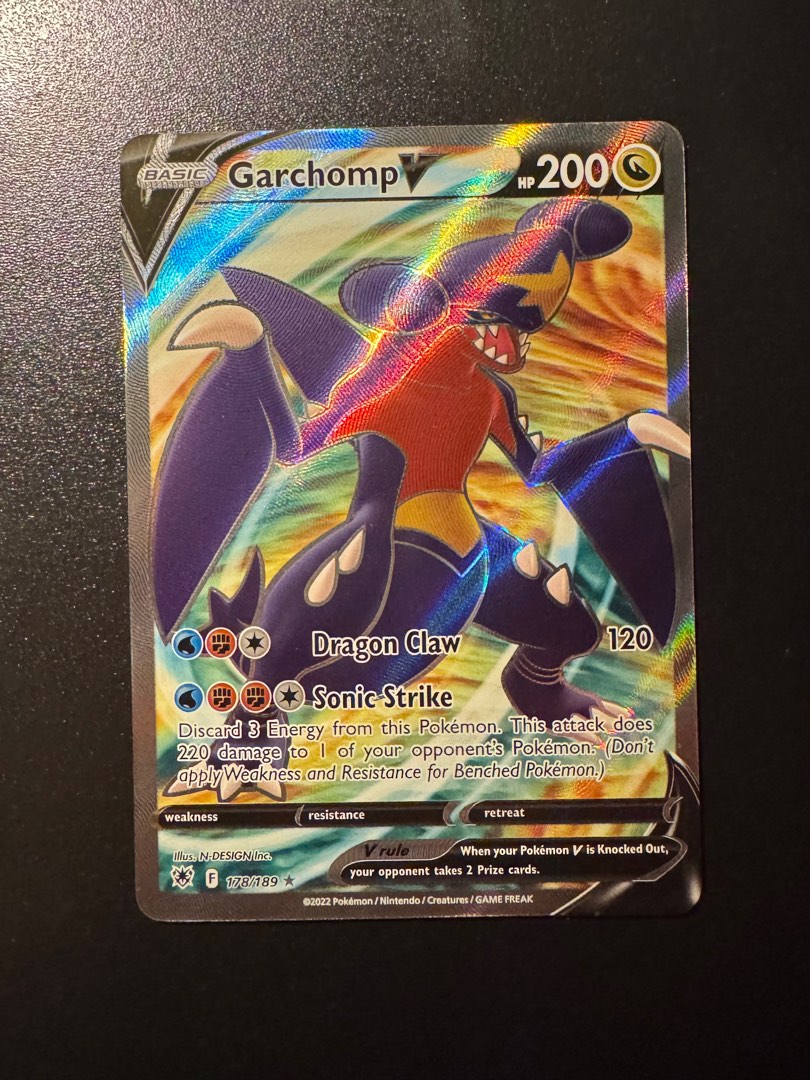 Pokemon cards: Garchomp V 178/189, Hobbies & Toys, Toys & Games on ...