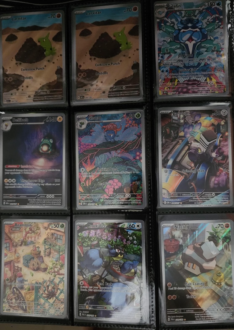 Pokemon English IRs ARs Cards (Larvitar #203, Palafin #200, Bellibolt ...