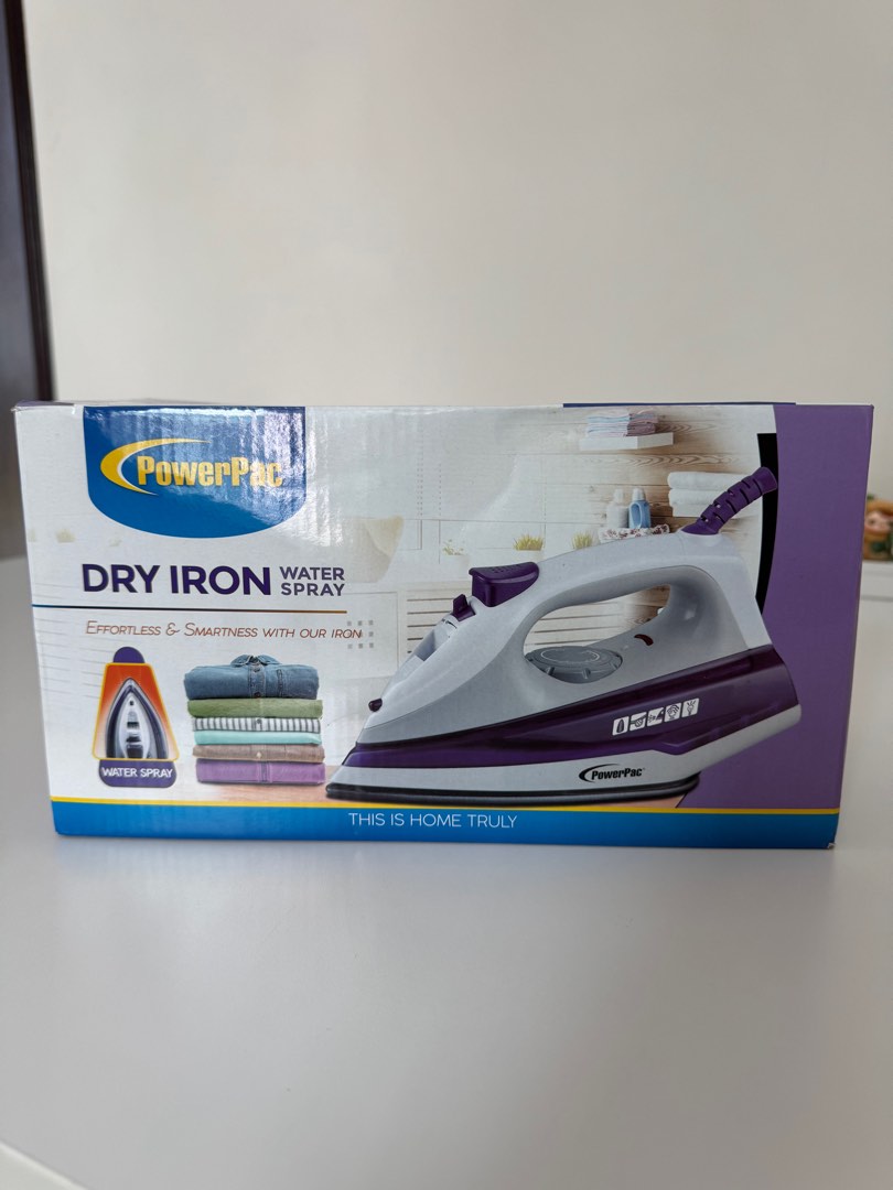PowerPac Dry Iron water spray, TV & Home Appliances, Irons & Steamers ...