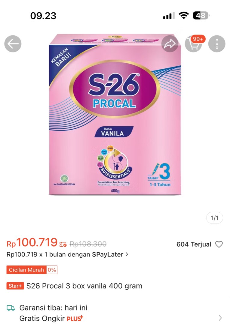 PROCAL S 26 S26 SUSU BAYI MILK TAHAP 3 VANILLA, Bayi & Anak, Perawatan ...
