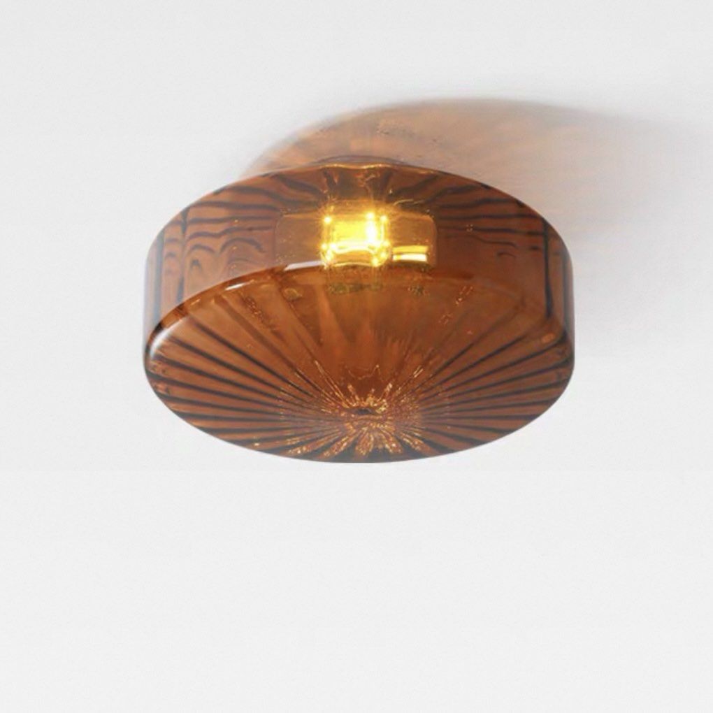 Reeded Glass Brown Ceiling Surface Mounted Lamp Lighting, Furniture ...