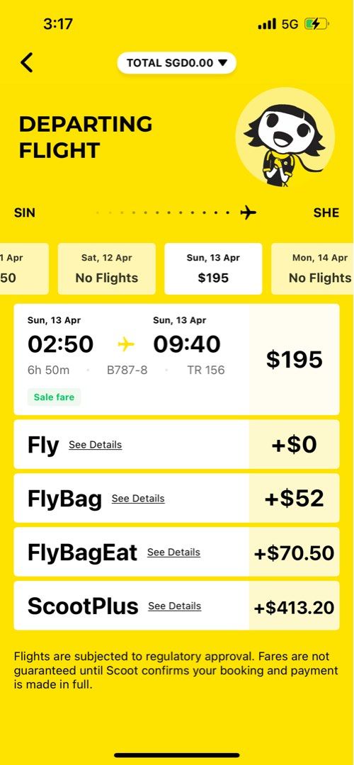 Scoot ticket from Singapore to shenyang w checkin luggage , Tickets ...
