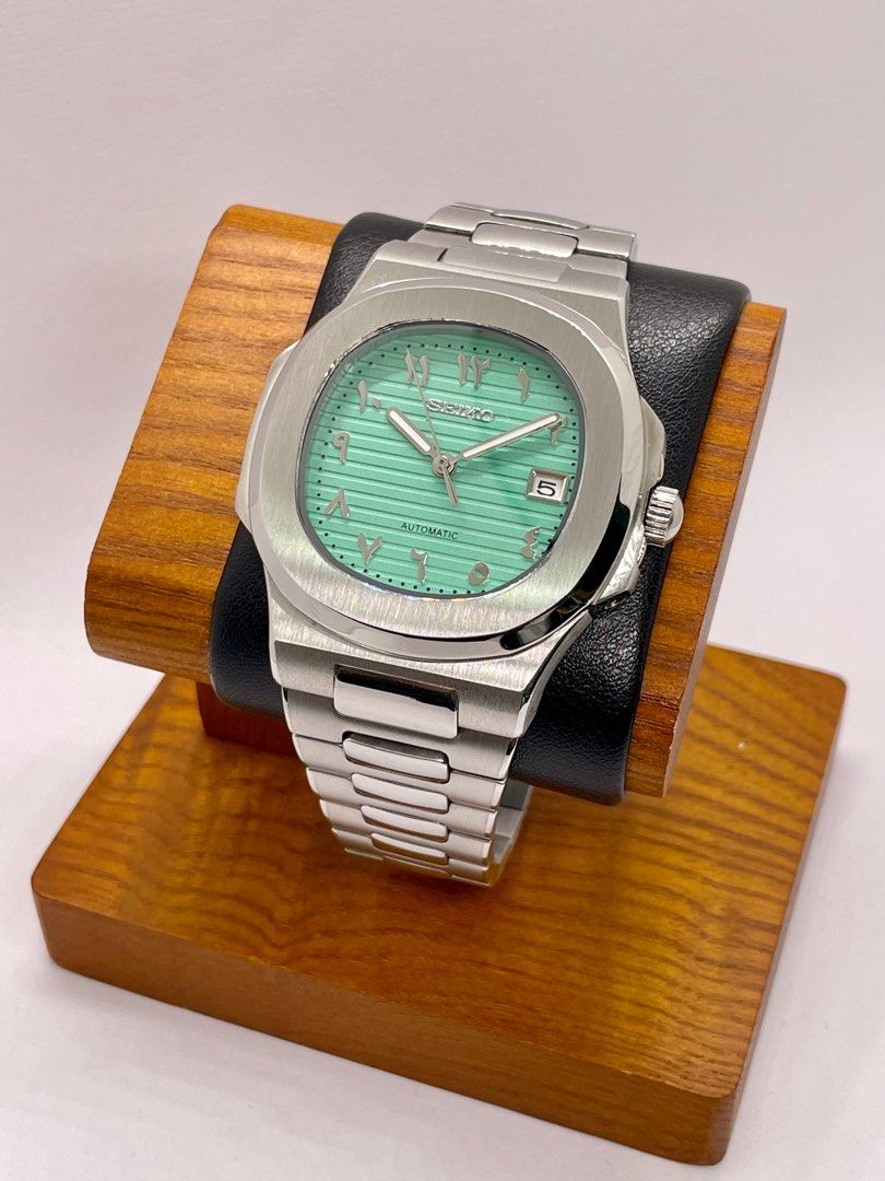 [READYSTOCK] Seiko Custom Mod “Nautilus Arabic Turquoise” 41mm case ...