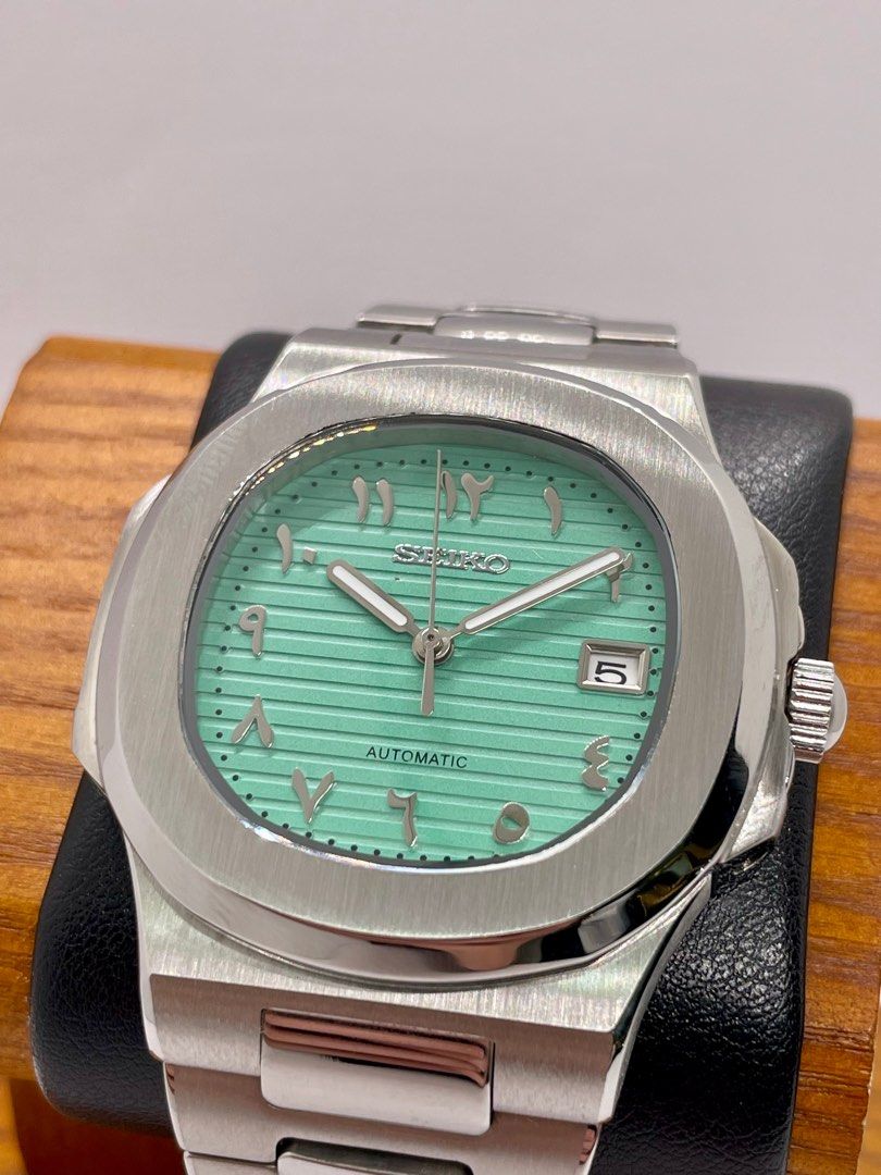 [READYSTOCK] Seiko Custom Mod “Nautilus Arabic Turquoise” 41mm case ...