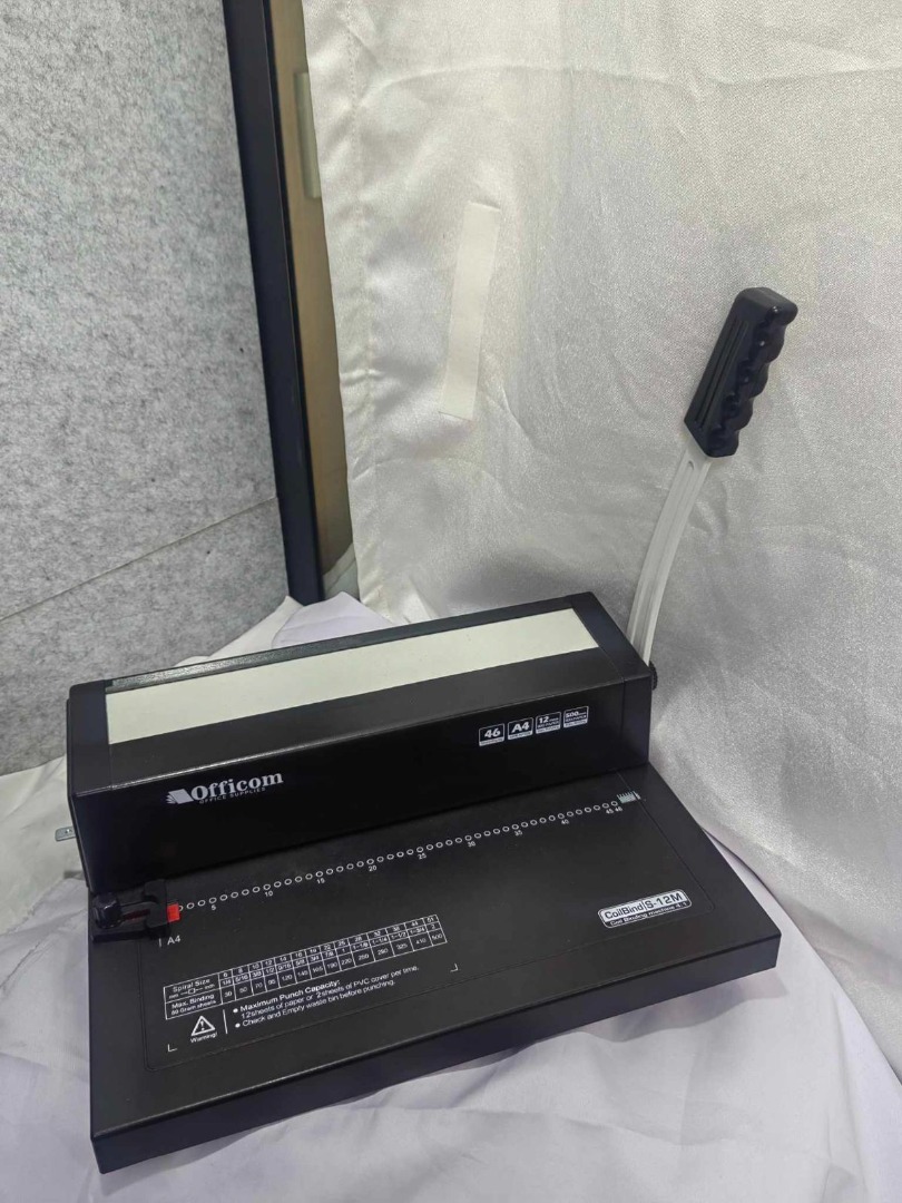Spiral Bindng Machine S12M A4 Size Officom Heavy Duty binder ...