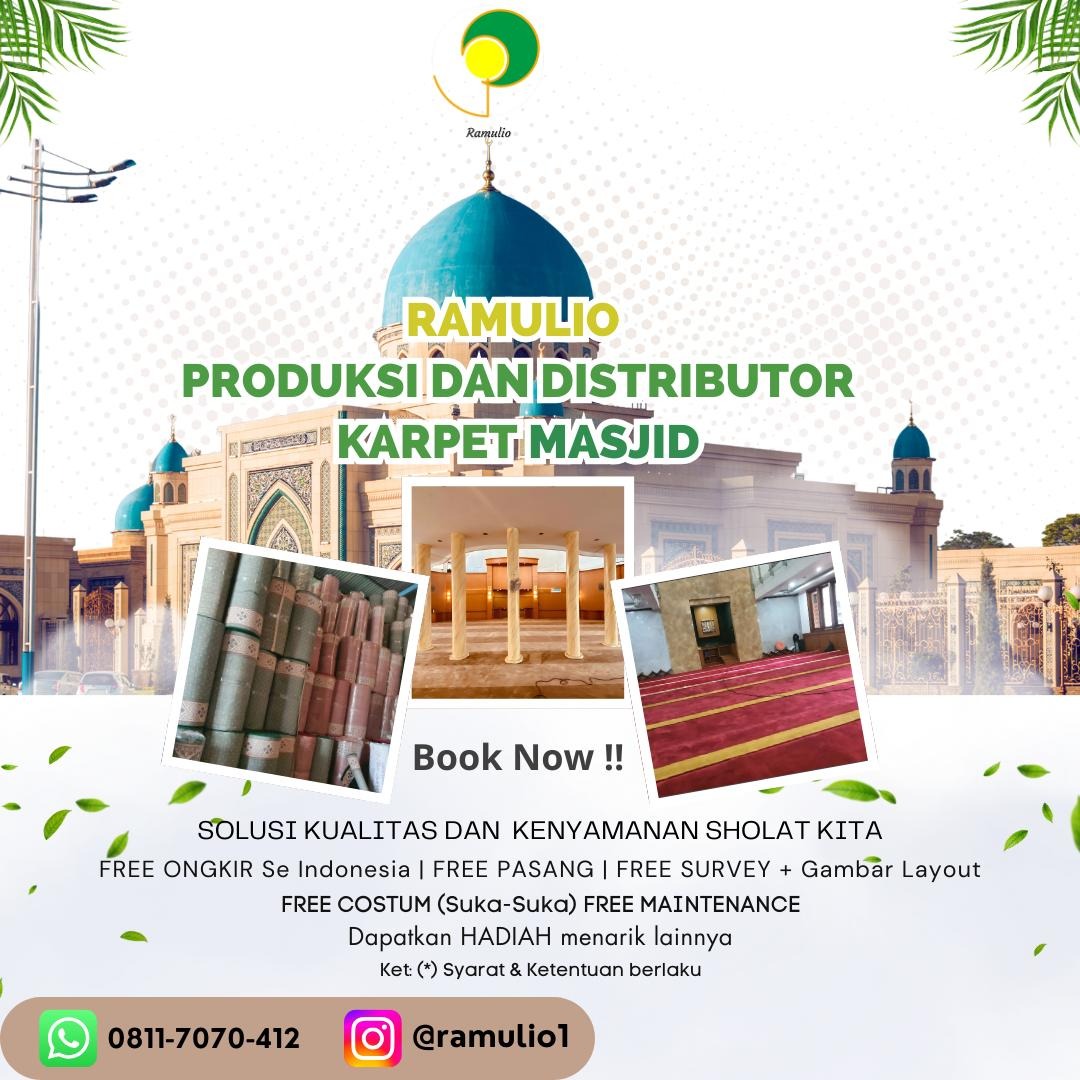 SUPER AWET, WA 0811-7070-412, Grosir Karpet Masjid Al Maqbul Ogan ...