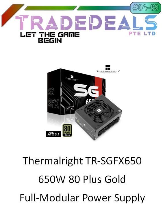 Thermalright TR-SGFX650, TR-SGFX850-W, 650W, 850W, 80 Plus Gold SFX Full Modular Power Supply ...