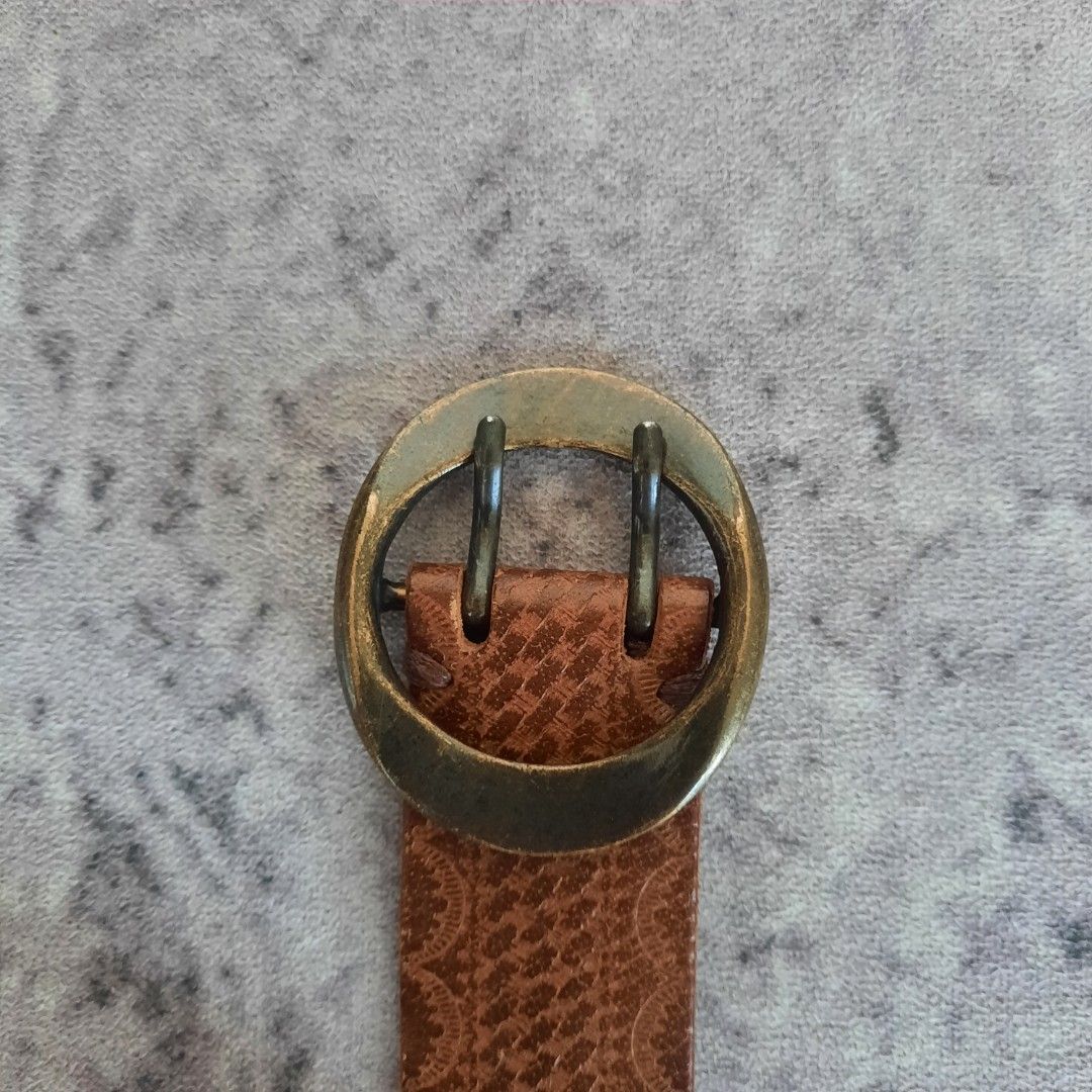 TK by takeo kikuchi garrison solid brass double hole emboss leather ...