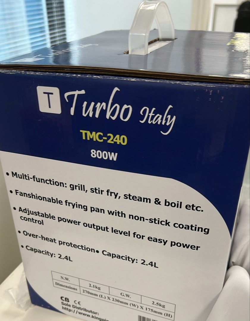 Turbo Italy TMC - 240 2.4L 2 in 1 Electric Multi-cooker Hotpot & Grill ...