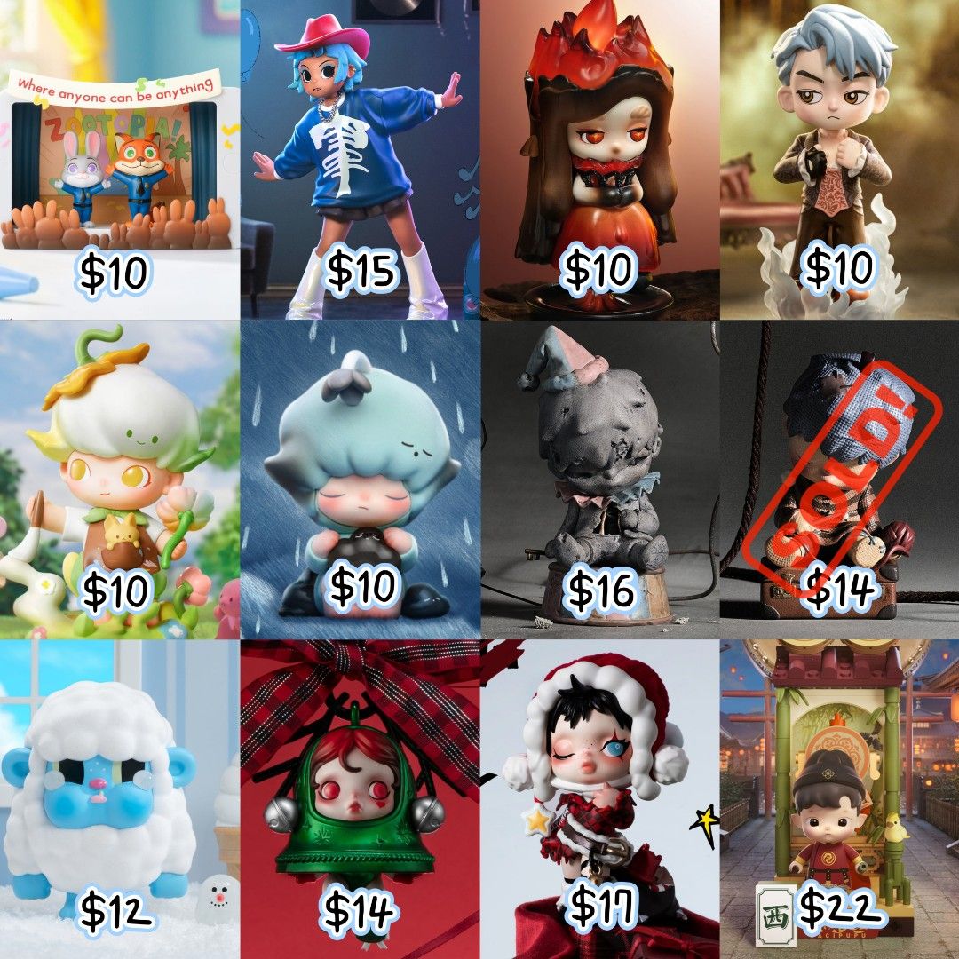 (UPDATED) Popmart Dimoo By your side, Skullpanda Christmas Jingle Bell ...
