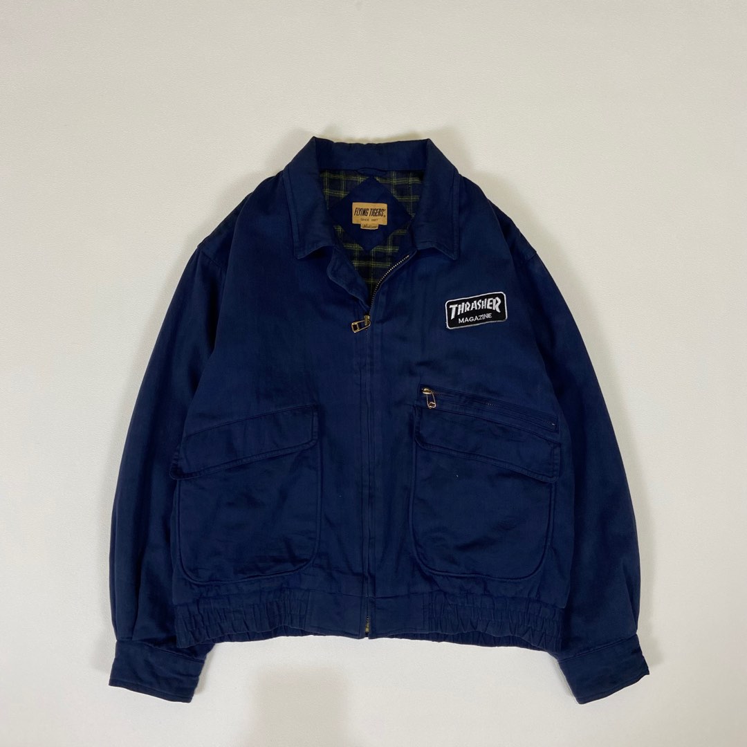 vintage flying tiger canvas work jacket not uniqlo zara lacoste mac ...