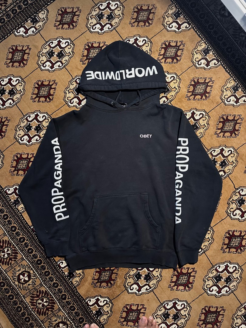 Vintage Obey Propaganda Spell Out Hoodie, Men's Fashion, Tops & Sets ...