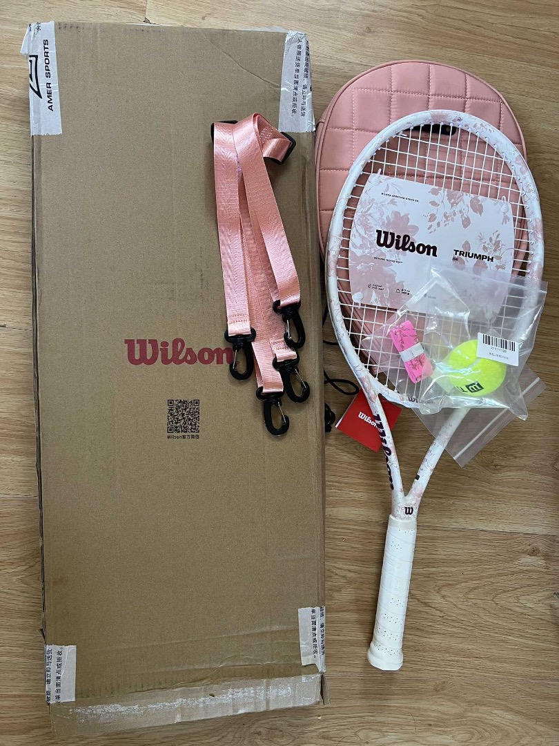 Rare WILSON SAKURA BAGINNER TENNIS RACQUET with Freebies, Sports ...