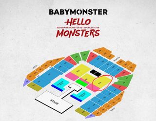 WTS 1 X 2025 BABYMONSTER 1st WORLD TOUR IN SINGAPORE concert ticket [17 May 2025, CAT 3, Section ...