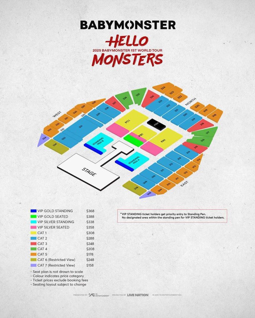 WTS x2 VIP SILVER STANDING PEN B BABYMONSTER tickets singapore world ...