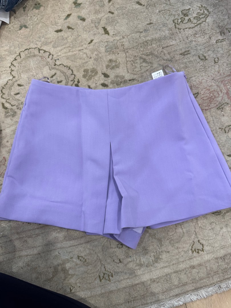 Zara purple skort, Women's Fashion, Bottoms, Shorts on Carousell