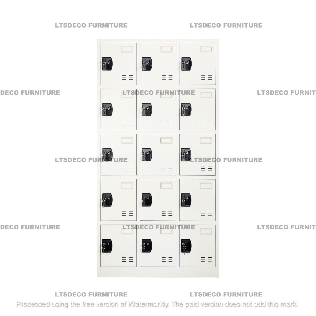 15 DOOR STEEL LOCKER / OFFICE PARTITION / OFFICE FURNITURE, Furniture ...