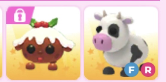 Adopt me cow and Christmas pudding pup, Video Gaming, Video Games ...