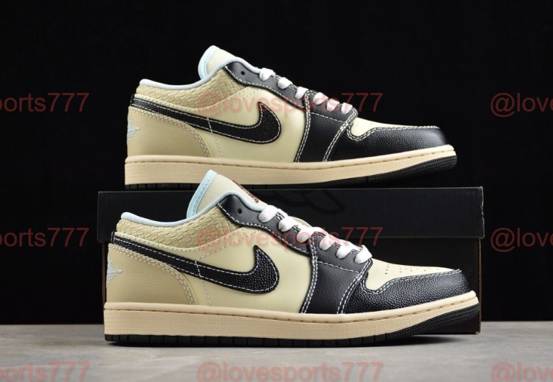 Air Jordan 1 Low SE Coconut Milk Black Muslin shoes Euro 40-46, 男裝, 鞋 ...