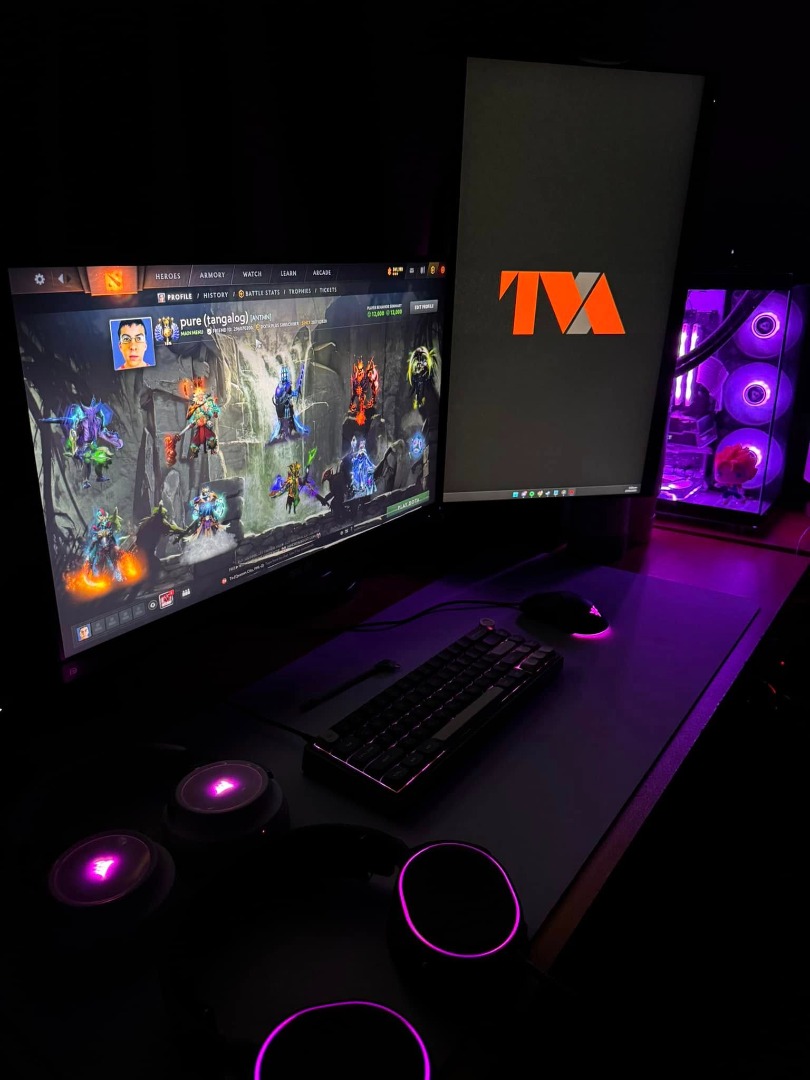 ASUS and HP Dual Monitor Set-Up, Computers & Tech, Parts & Accessories ...