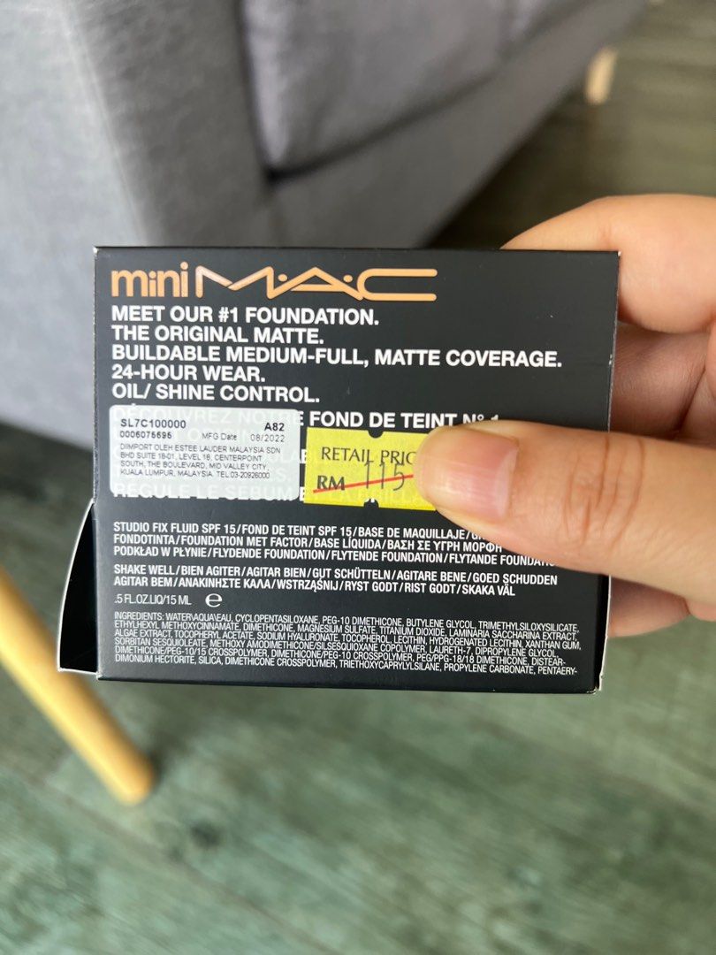 Authentic Mac Mini Studio Fix Fluid Foundationin NC35, Beauty ...