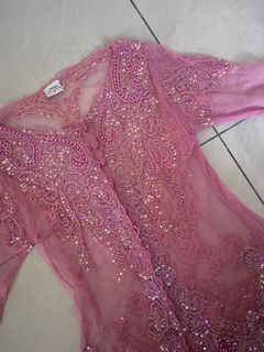 coquette kebaya beige plain y2k kurung sheer lace fairycore cottagecore ...