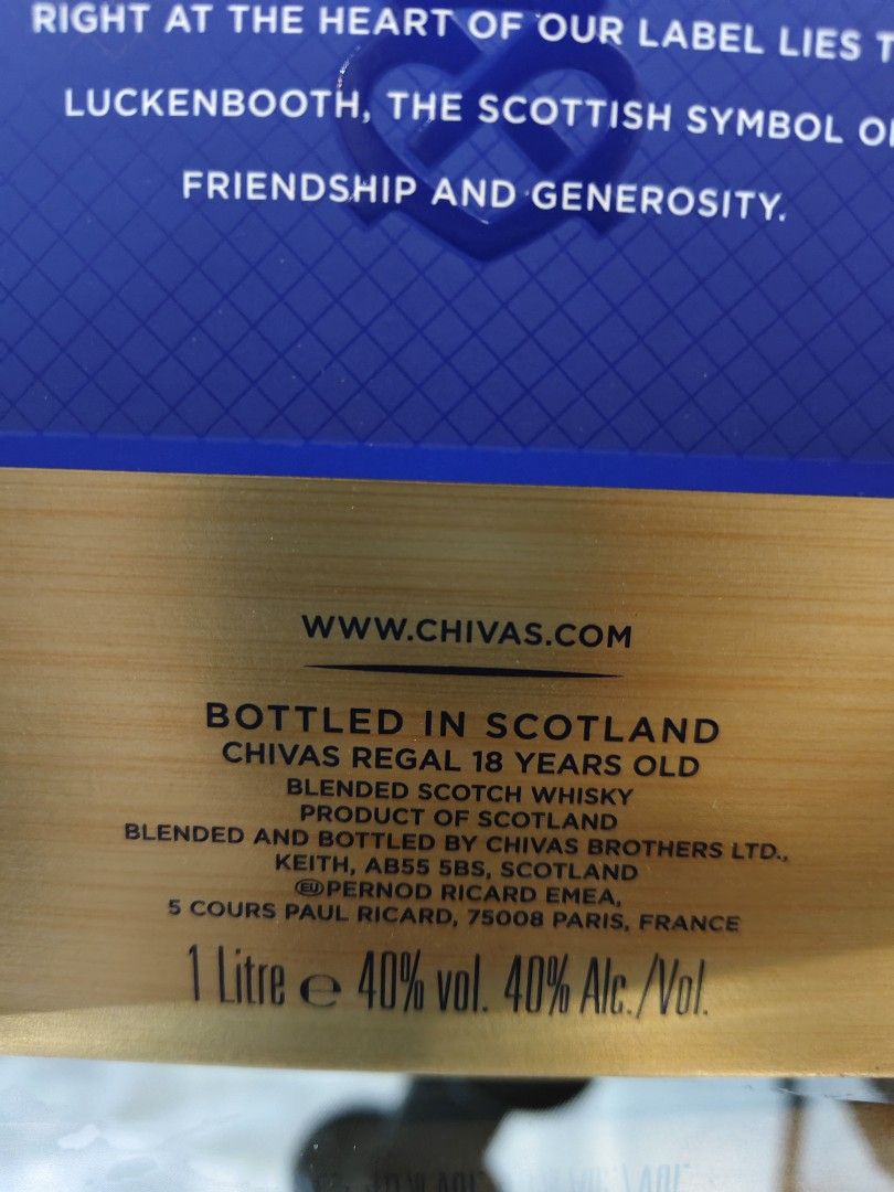 BIG 1L Chivas Regal 18 years old 18YO whisky whiskey blended single ...