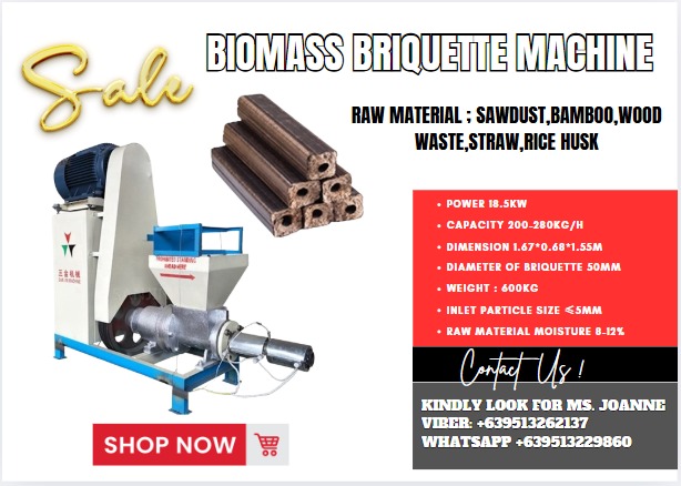 Biomass briquette making machine Raw material ; Sawdust,Bamboo,Wood ...