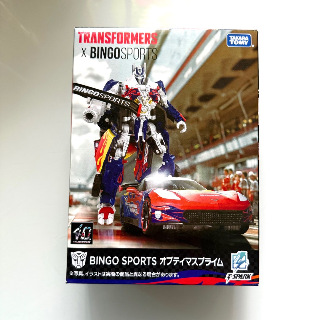 BNiB Takara Tomy Transformers X Bingo Sports Optimus Prime Corvette C7 ...