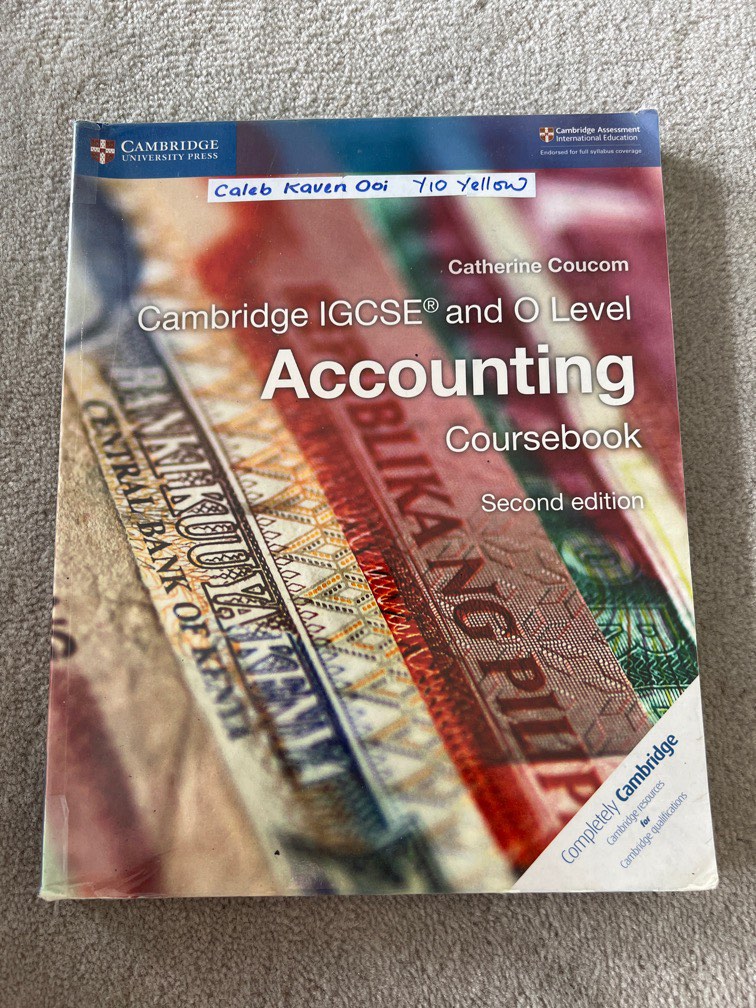Cambridge Igcse And O Level Accounting Coursebook Hobbies And Toys Books And Magazines Textbooks