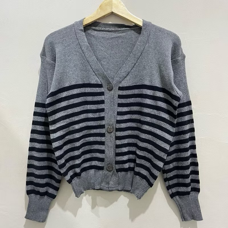 Cardigan salur rajut knit kepang coquette bkk korea y2k vintage| outer ...