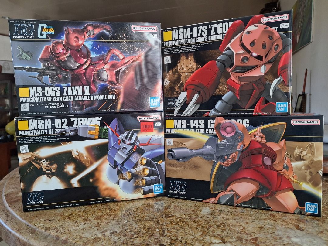 CHAR'S HGUC 1/144 Bandai Model Kits / Z'gok Char / Revive Zaku 2 ...