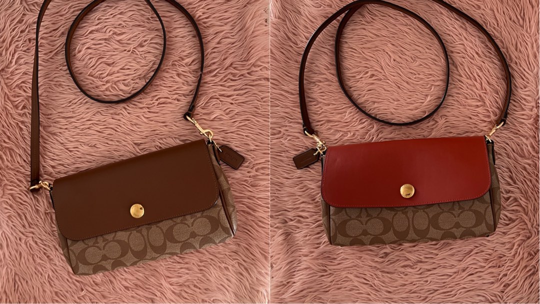 Coach Mono Reversible Red and Gold Crossbody, Women's Fashion, Bags ...