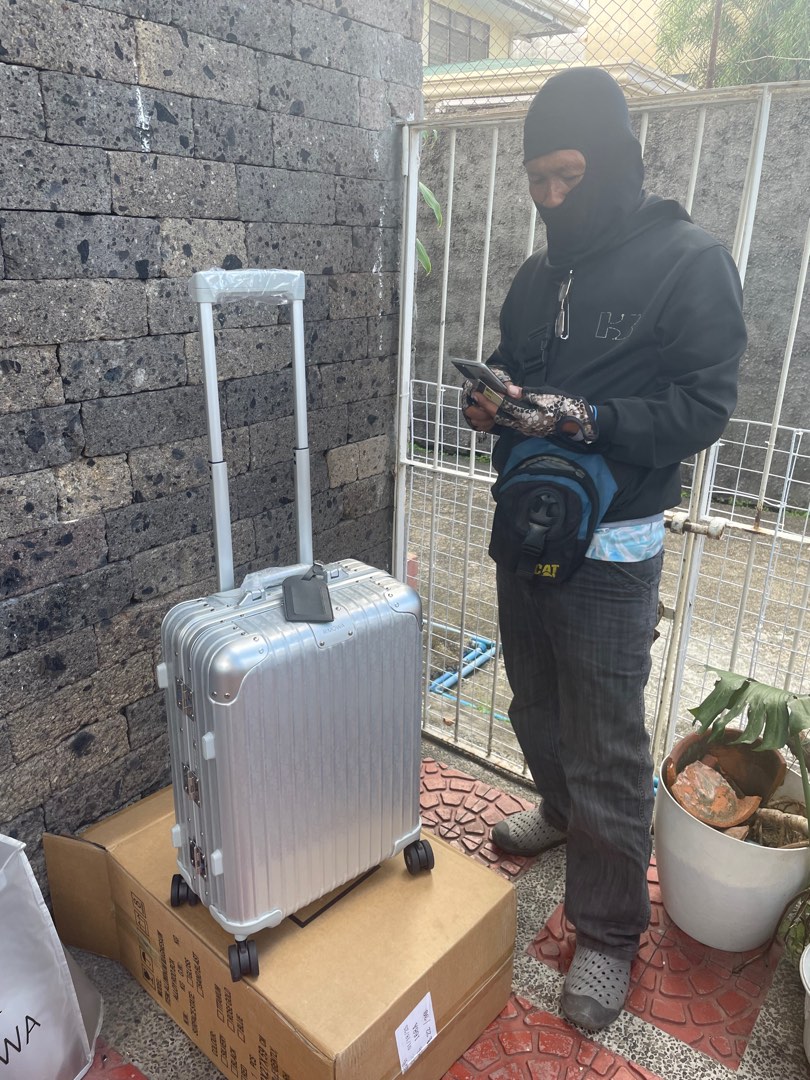 Collab Edition Silver Full Aluminum Oblique Cabin Suitcase Hand Carry ...