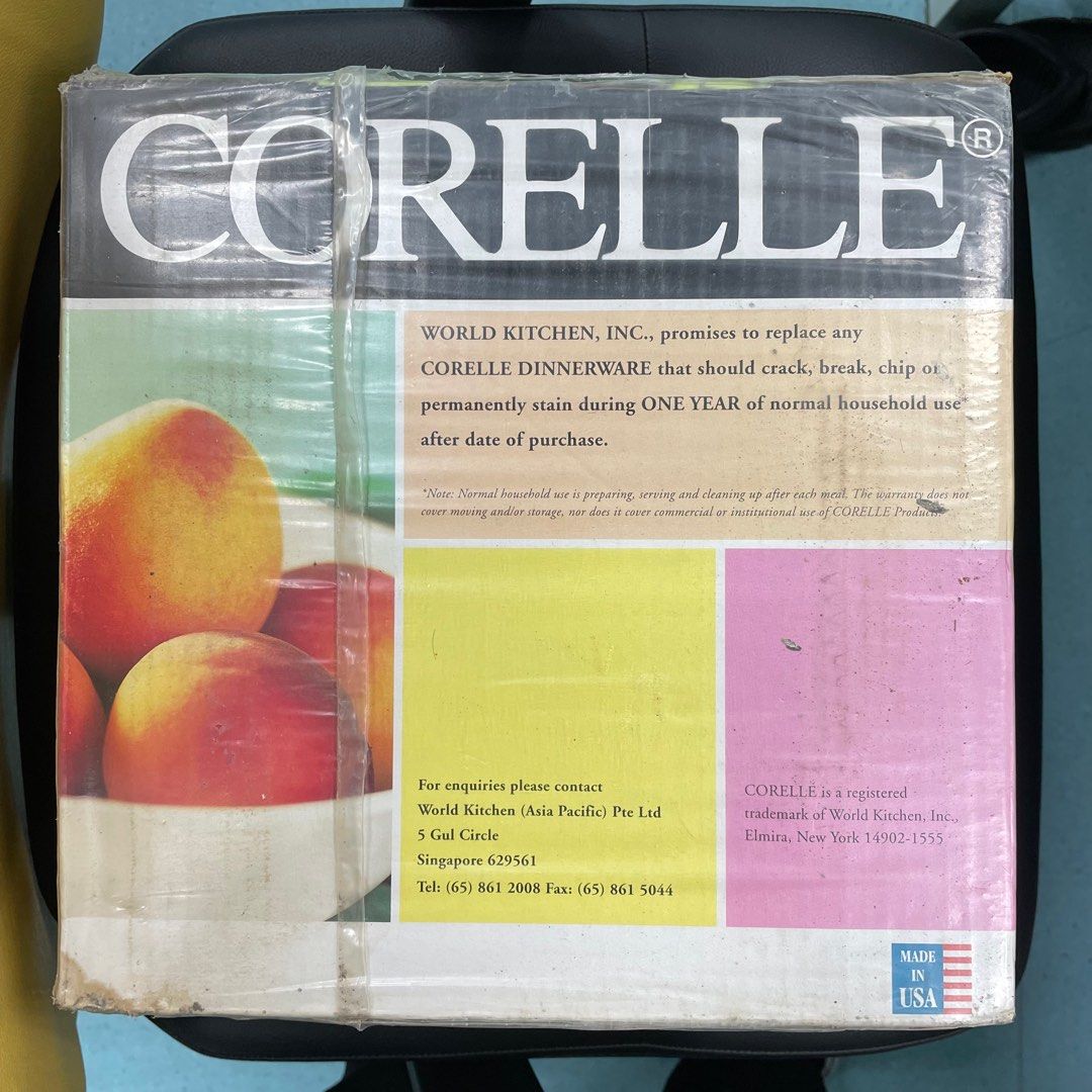 CORELLE 20 Piece Set Made in USA Corak Bunga Herb Country New Old Stock ...